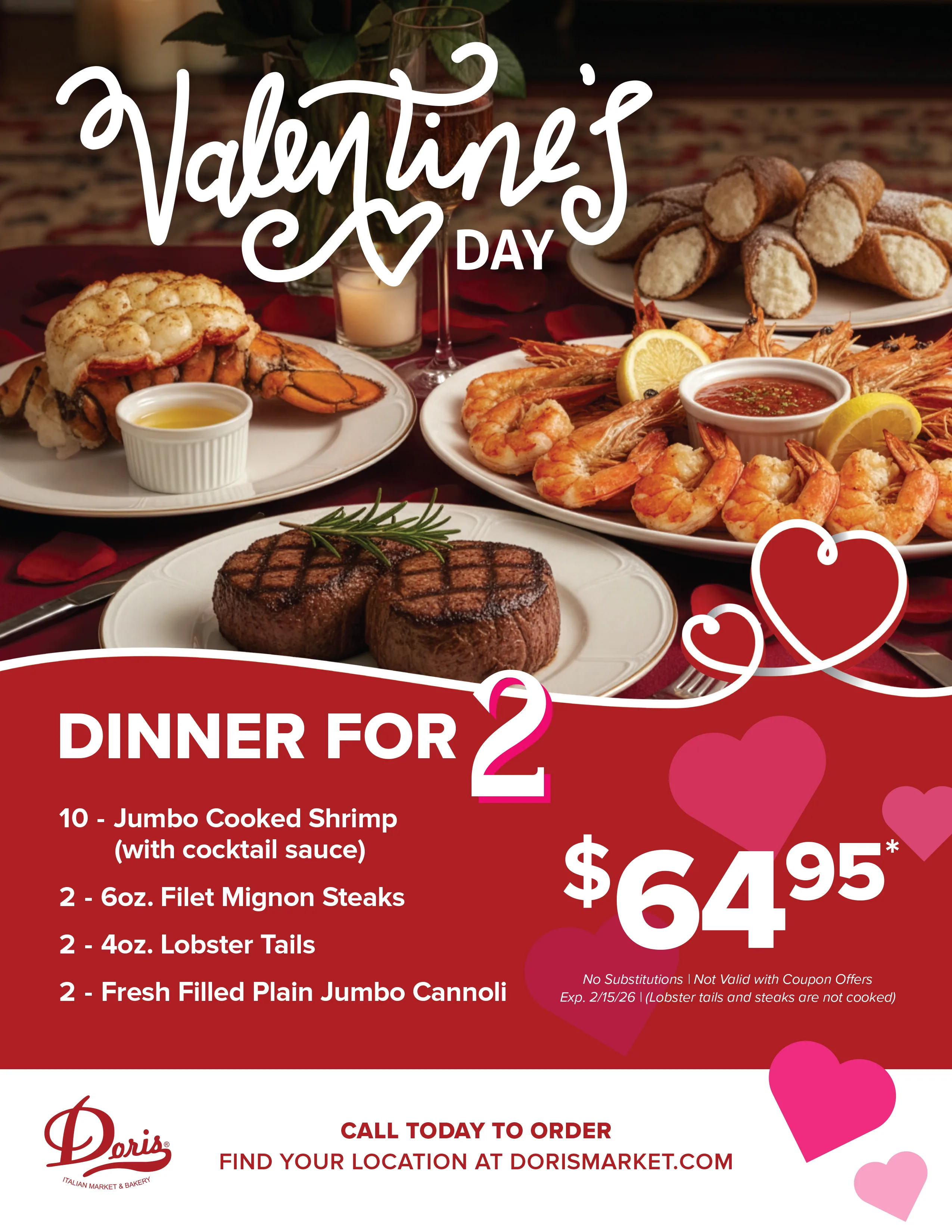 Valentines Day | Dinner For 2 - Doris Market